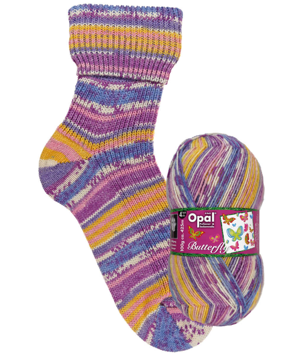 Opal Butterfly 9651 Sonniger Rundflug (Sunny Sightseeing) 4-ply sock ...